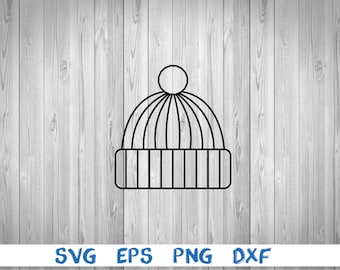 Beanie Outline Winter Cap Winter Hat Picture Svg Png - Etsy
