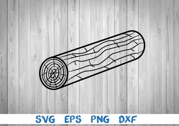 Wooden Log Silhouette Picture Svg Png Eps Dxf Digital | Etsy