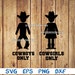 Restroom Sign, Bathroom Sign, Cowboys Only, Cowgirls Only, Silhouette ...