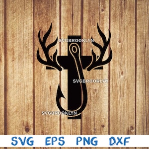 Deer Antler, Cross, Fishing Hook, Svg, Png, Eps, Dxf, Digital File - Etsy
