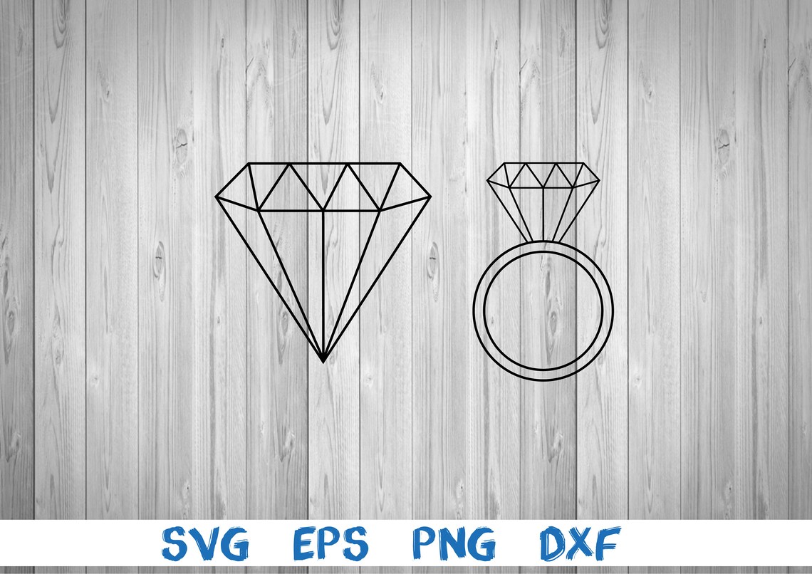 Diamond Diamond Ring Ring Silhouette Picture Svg Png - Etsy