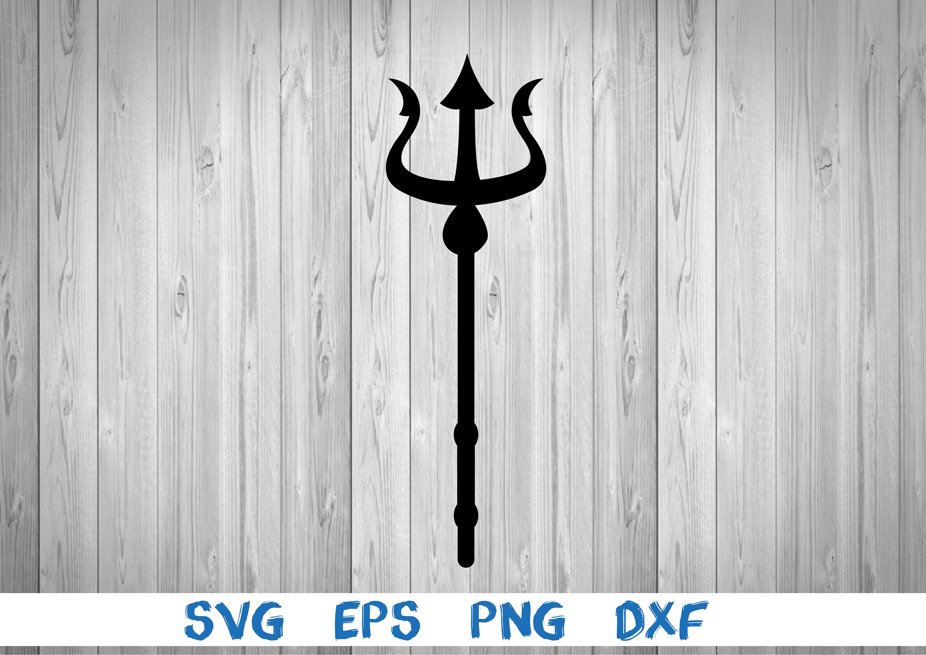 Trident icon picture silhouette svg png eps dxf | Etsy