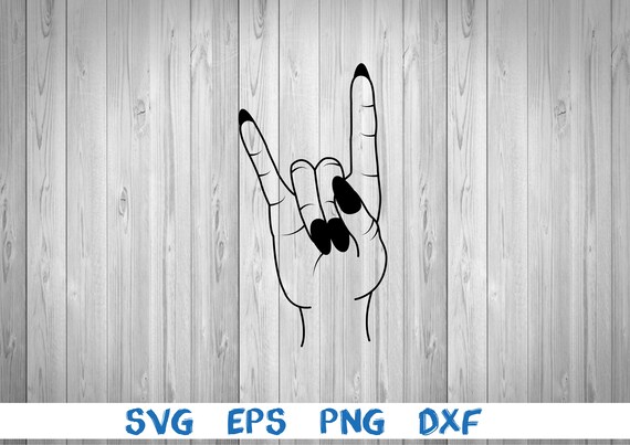 Rock Hand Sign Drawing