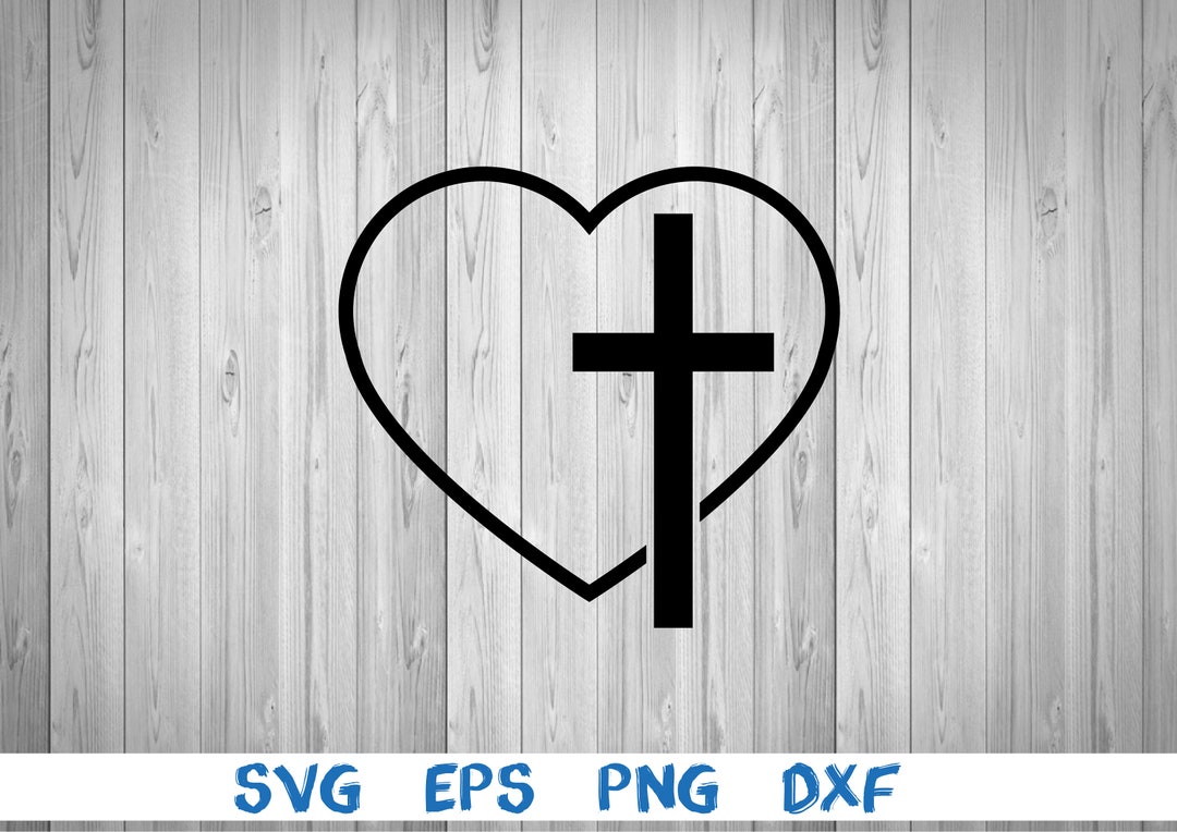 Cross, Heart, Cross Into Heart, Silhouette, Picture, Svg, Png, Eps, Dxf ...