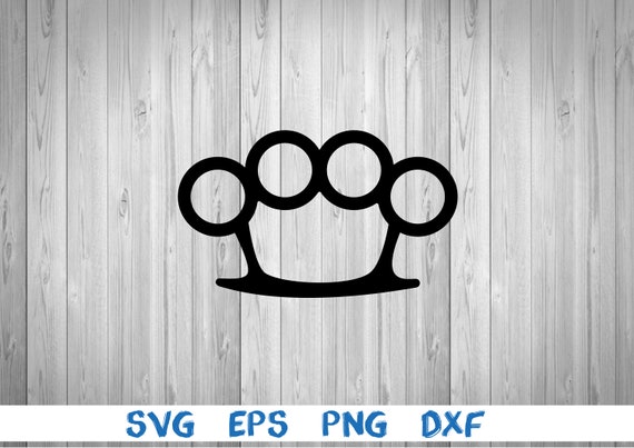 Brass Knuckles Silhouette Picture Svg Png Eps Dxf Etsy