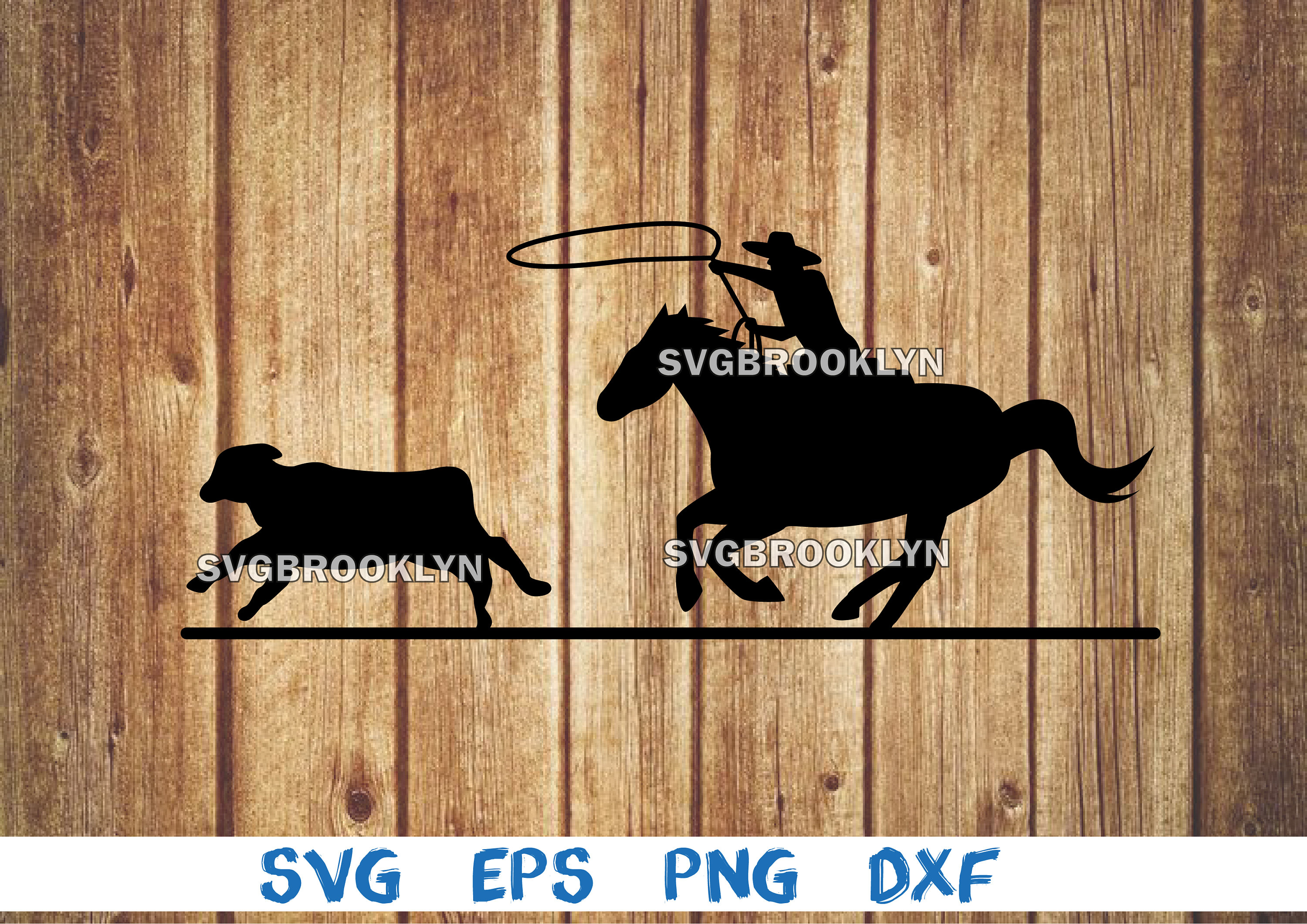 Calf Roping Silhouette