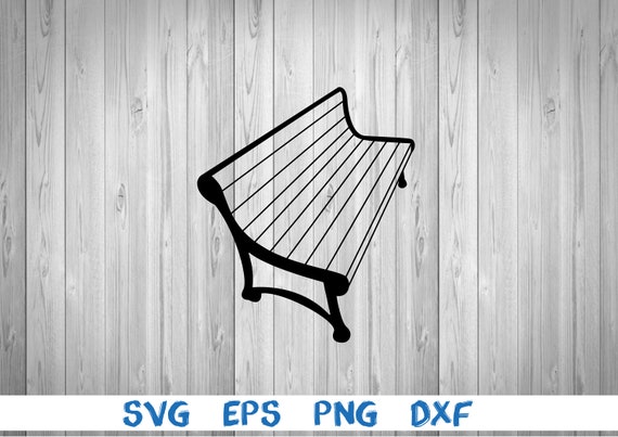 Park Bench Silhouette Picture Svg Png Eps Dxf Digital | Etsy
