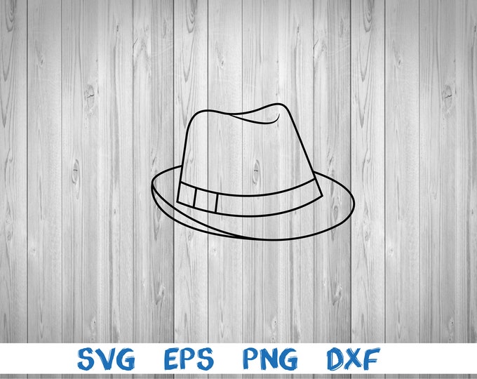 Classic Fedora Hat. Cut Files for Cricut. Clip Art eps, Svg, Pdf, Png ...