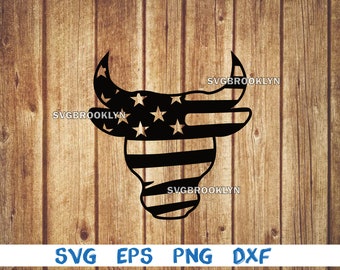 Flag With Bull Head Svg - Etsy
