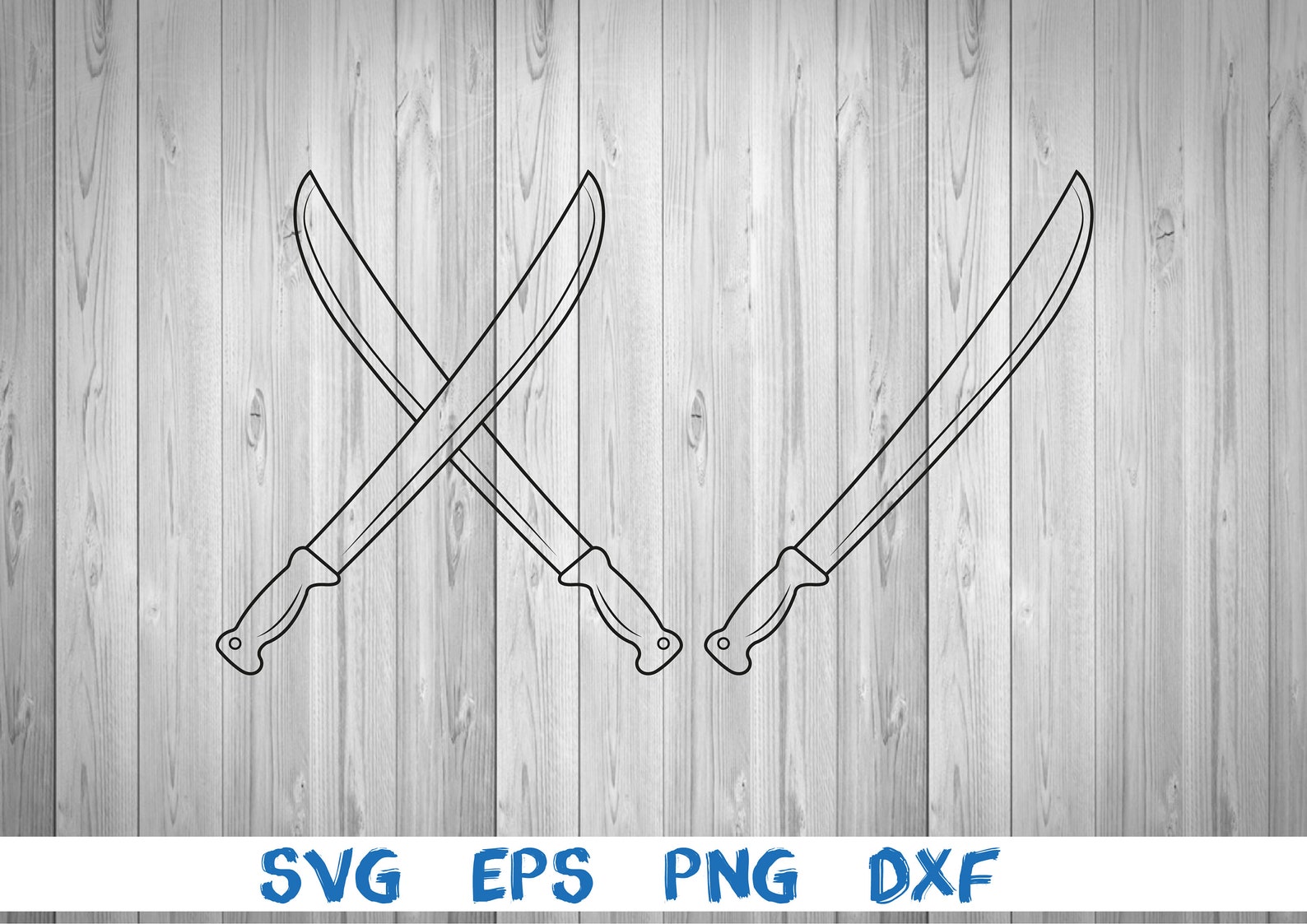 Machete, Crossed Machete, Svg, Png, Eps, Dxf, Digital Download File - Etsy
