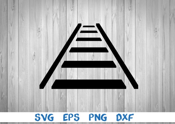 Railway Rail Road Rail Tracks Silhouette Picture Svg - Etsy
