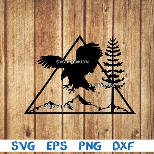 Eagle and Mountain, Eagle, Forest, Mountain, Landscape, Triangle, Svg ...