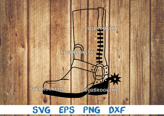 Cowboy Boots Spurs Picture Silhouette Svg Png Eps Dxf | Etsy
