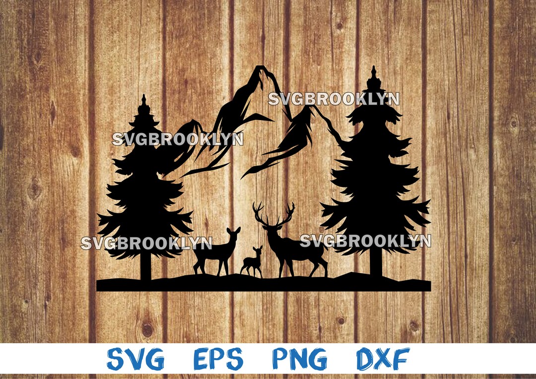 Deer, Baby Deer, Family, Mountain, Forest, Landscape, Picture, Svg, Png ...