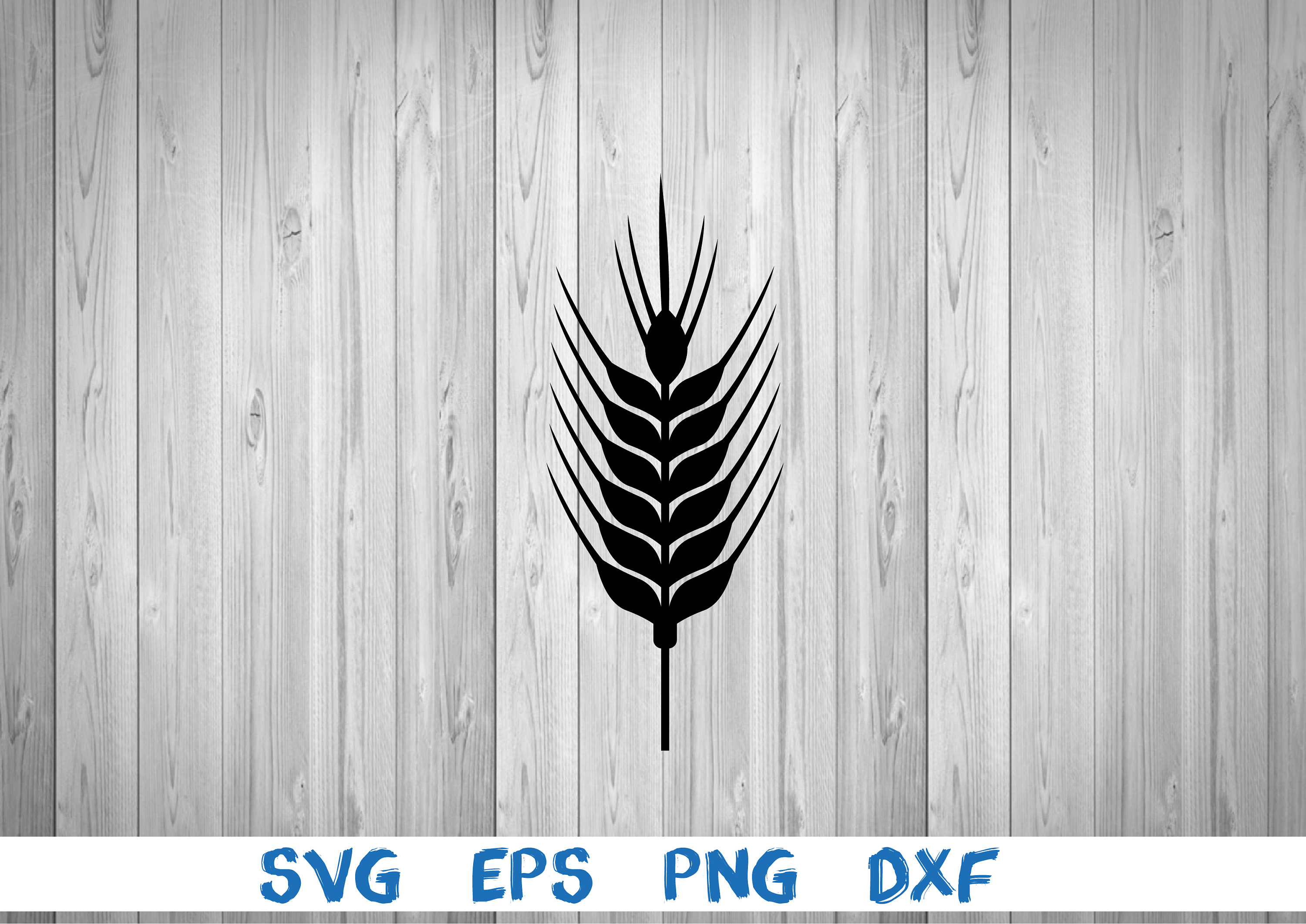 Trigo espiga de trigo silueta imagen svg png eps dxf - Etsy España