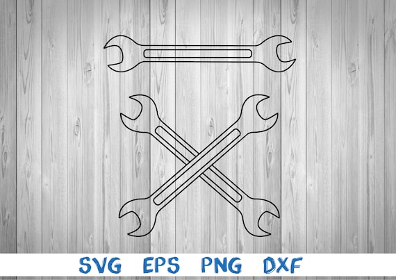 Wrench Tool Crossed Wrench Tool Silhouette Picture Svg - Etsy