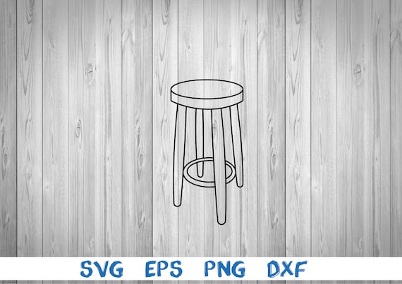 Stool Outline Silhouette Picture Svg Png Eps Dxf - Etsy