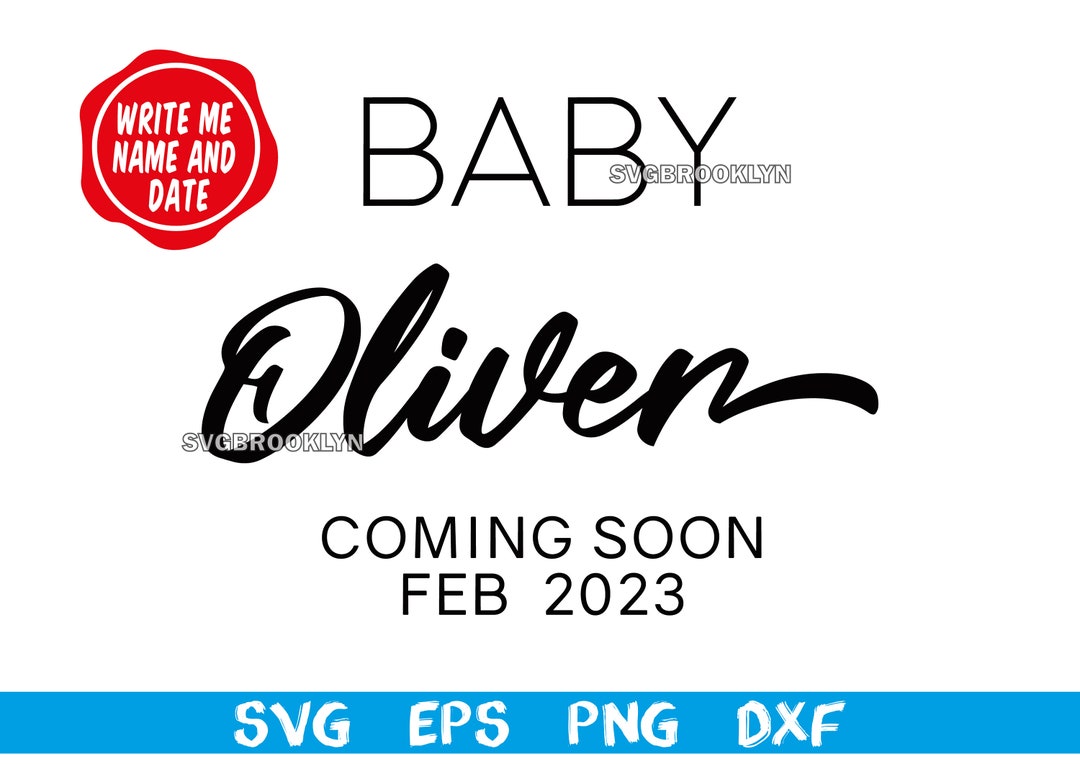 Baby Announcement Sign, Baby Birth Sign, Baby Coming Soon, New Baby ...