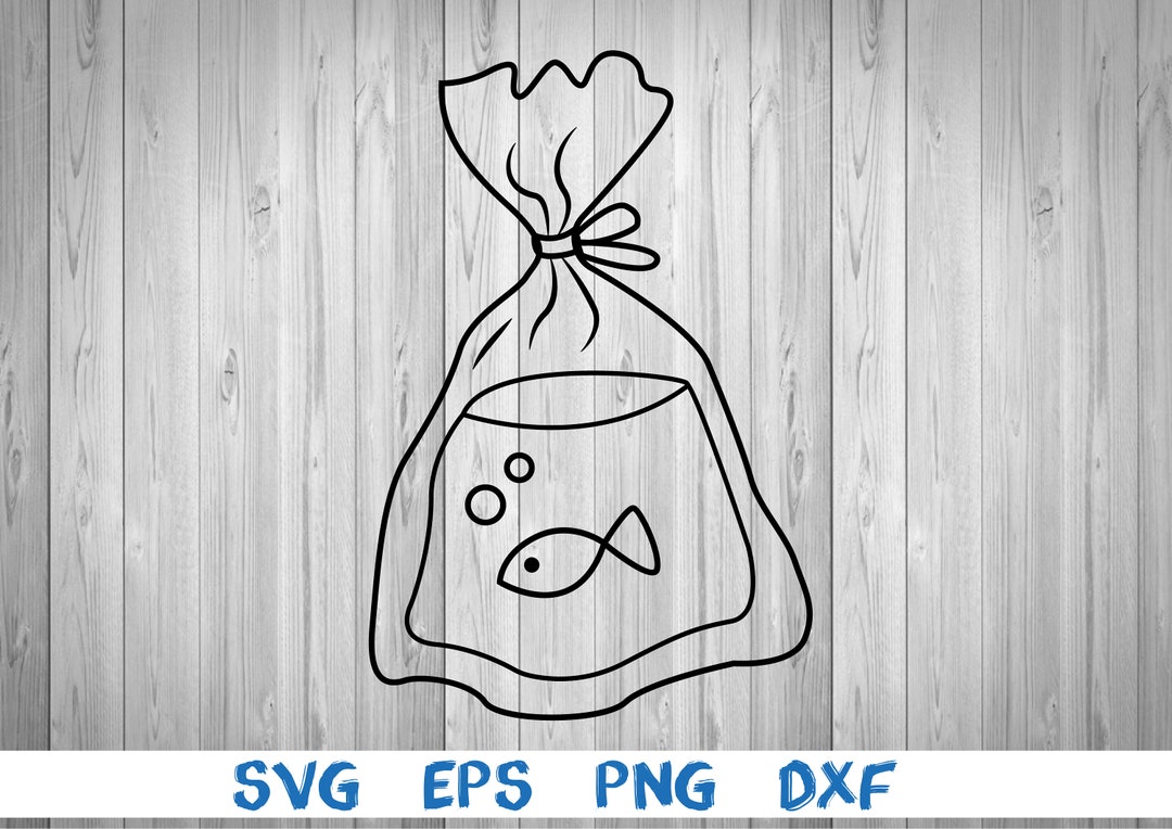 Fish, Fish Into the Plastic Bag, Picture, Svg, Eps, Png, Dxf, Digital ...