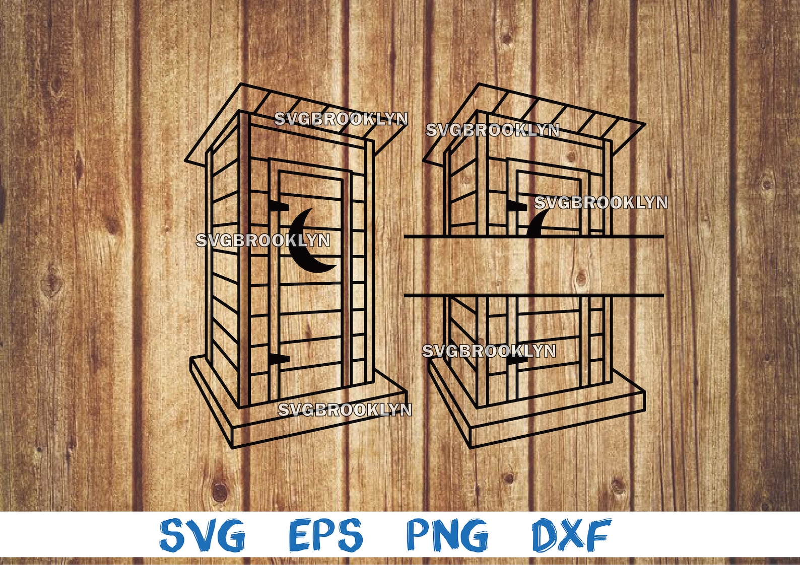 Outhouse, Outline, Wooden Outhouse, Potty House, Outdoor, Svg, Png, Eps ...