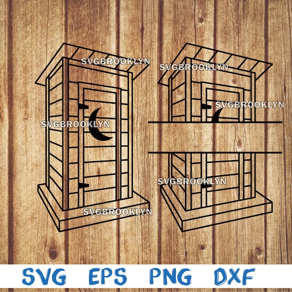 Outhouse Outline Svg - Etsy