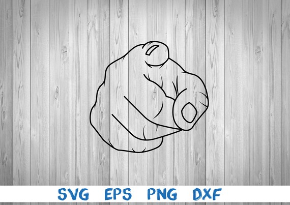 Finger Pointing Hand Pointing Silhouette Picture Svg Png - Etsy