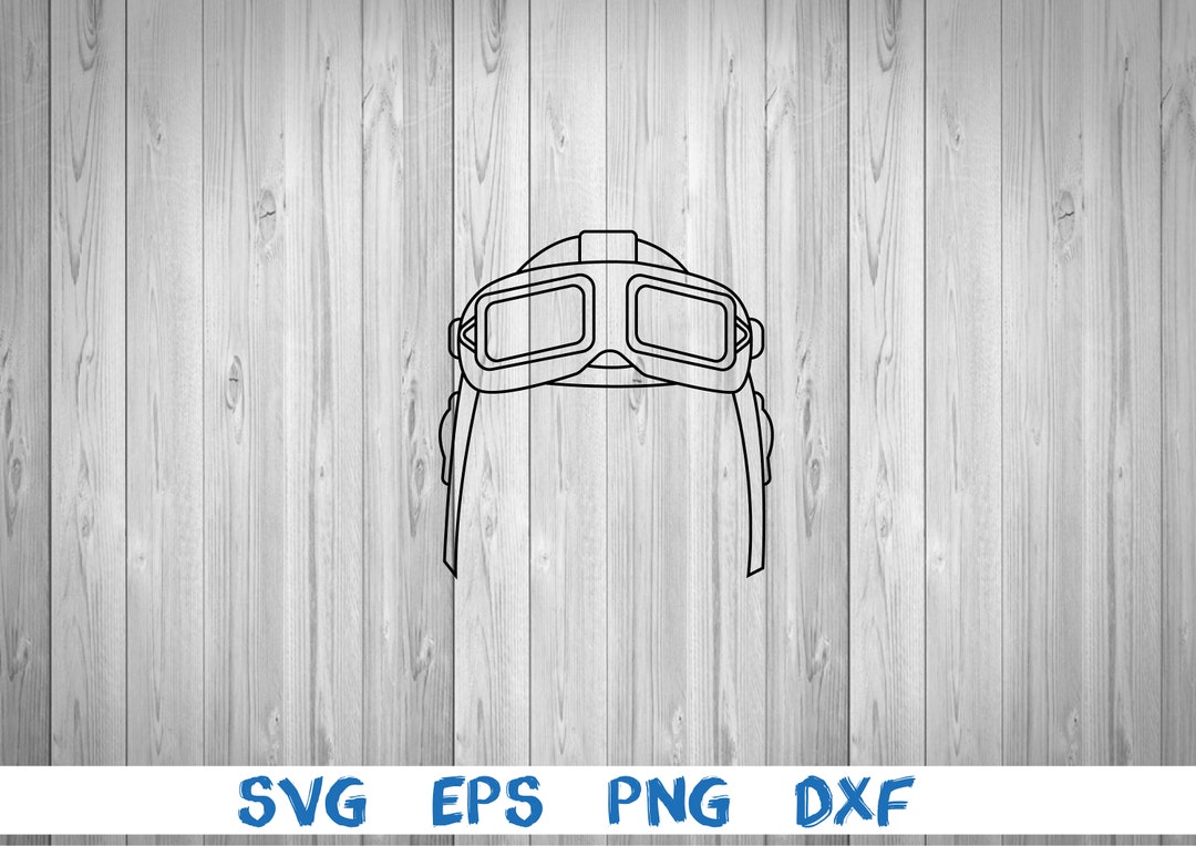 Aviator Helmet, Outline, Pilot Helmet, Retro Helmet, Vintage Helmet ...