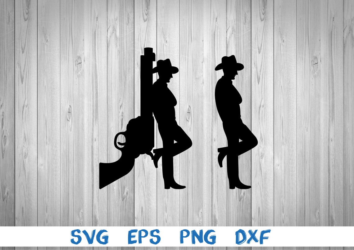 Cowboy leaning cowboy cowboy leaning cowboy with gun | Etsy