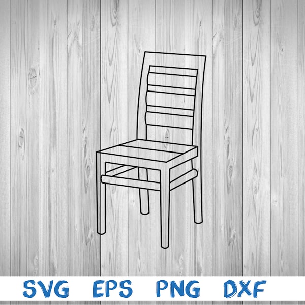 Wooden Chair Dxf File - Etsy
