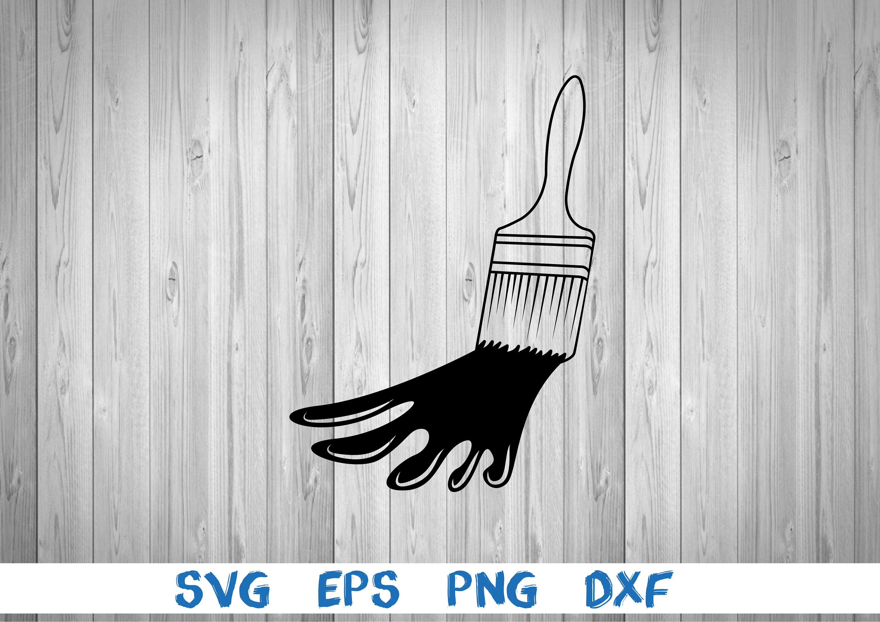 Pinsel Malerei mit Pinsel Silhouette Bild Svg Png Eps | Etsy