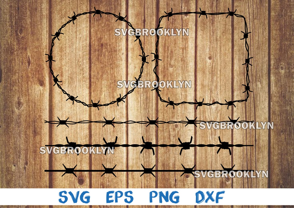 Barbed Wire, Circle, Square, Frame, Svg, Png, Eps, Dxf, Digital ...