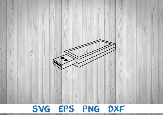 Usb Flash Drive Outline Picture Svg Png Eps Dxf Digital - Etsy Finland
