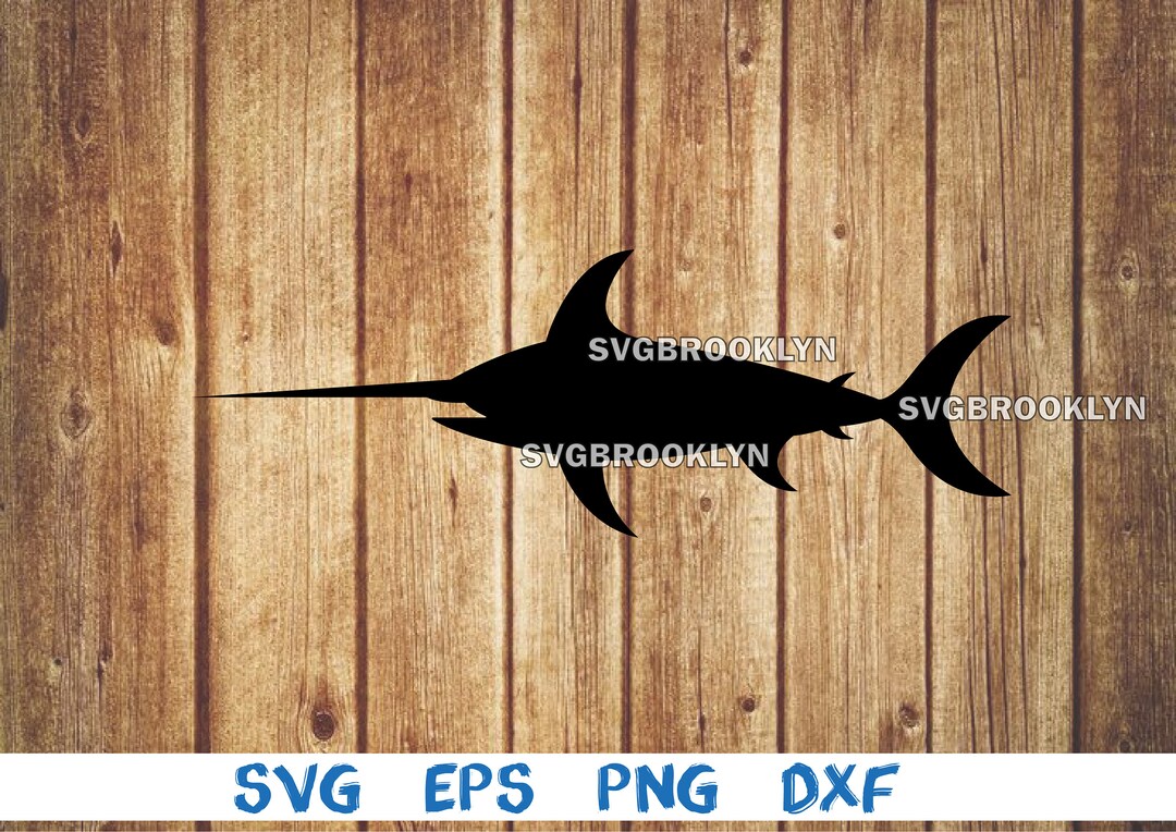 Swordfish, Silhouette, Picture, Svg, Png, Eps, Dxf, Digital Download ...