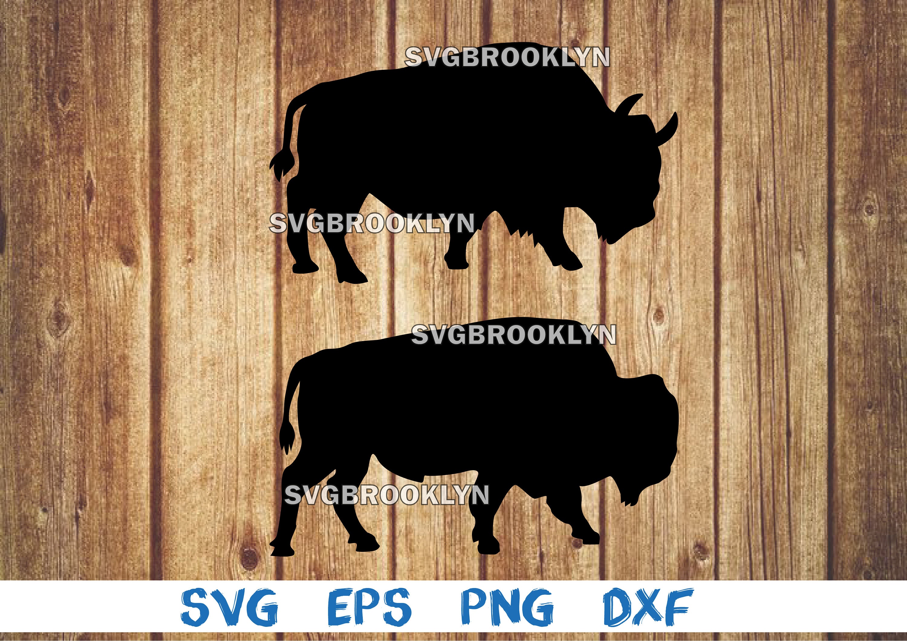 Bison Buffalo Silhouette Svg Png Eps Dxf Digital - Etsy
