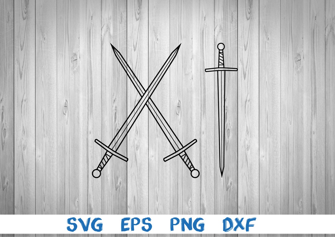 Sword, Crossed Swords, Picture, Silhouette, Svg, Png, Eps, Dxf, Digital ...