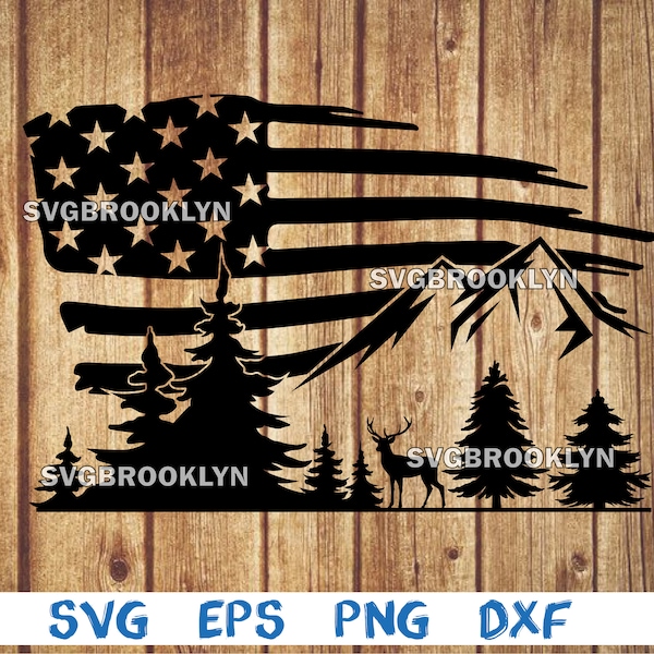 American Flag Dxf - Etsy