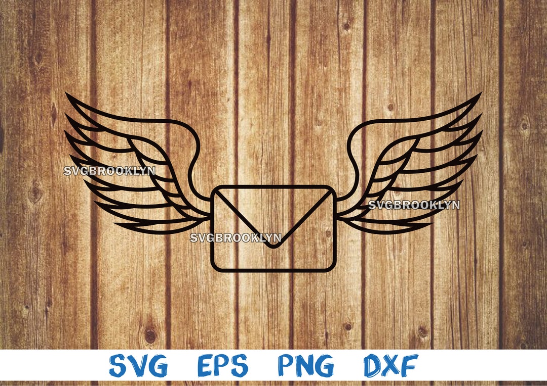 Mail With Wings, Mail Logo, Wings, Svg, Png, Eps, Dxf, Digital File - Etsy