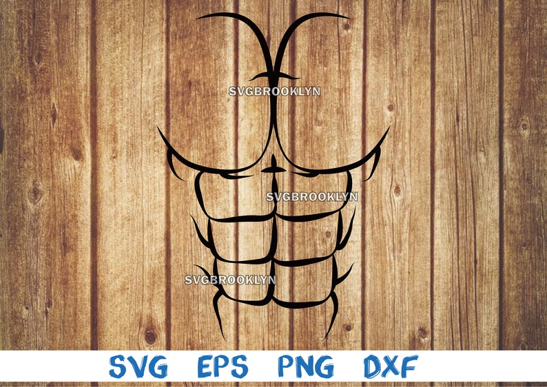 Muscular Body, Fake Abs, Six Pack, Abdominal Muscles, Outline, Svg, Png ...