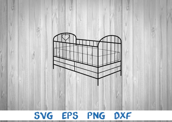 Baby Crib Crib Outline Baby Bed Svg Png Eps Dxf - Etsy
