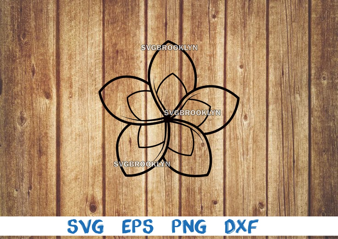 Frangipani Flower, Outline, Svg, Png, Eps, Dxf, Digital File - Etsy