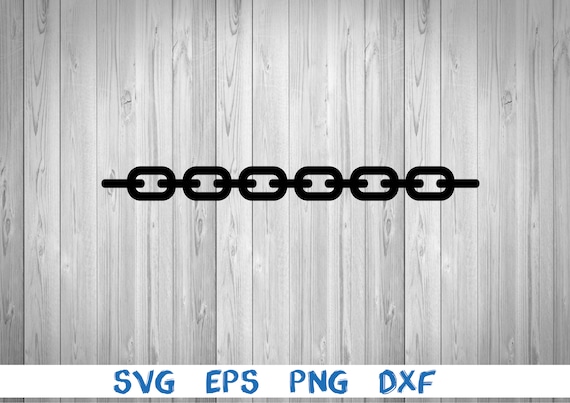 Chain silhouette picture svg png eps dxf digital | Etsy