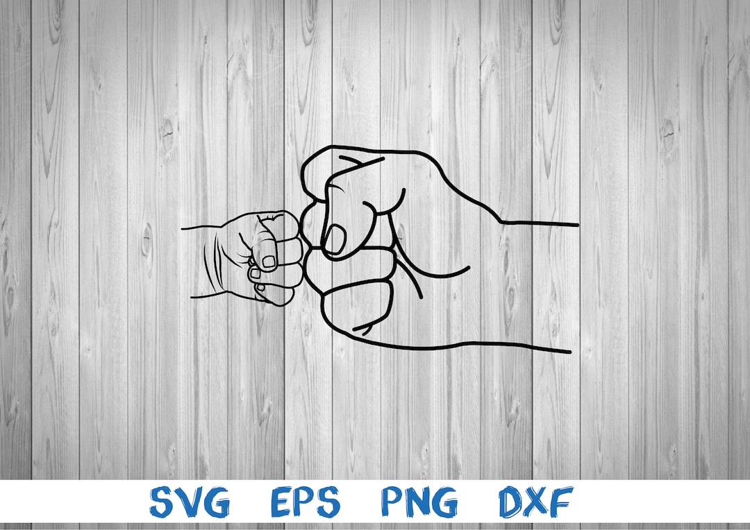 Fist Bump, Papa und Baby Faust, Baby Faust, Papa Faust, Vater und Baby ...
