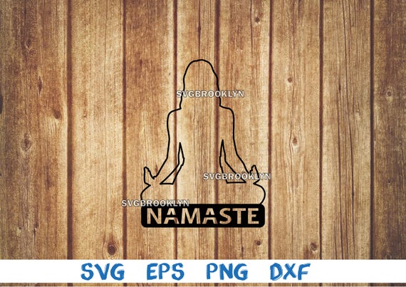 Yoga Namaste Woman Mediation Outline Svg Png Eps Dxf - Etsy
