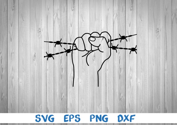 Hand Holding Barbed Wire Hand With Barbed Wire Hand and - Etsy