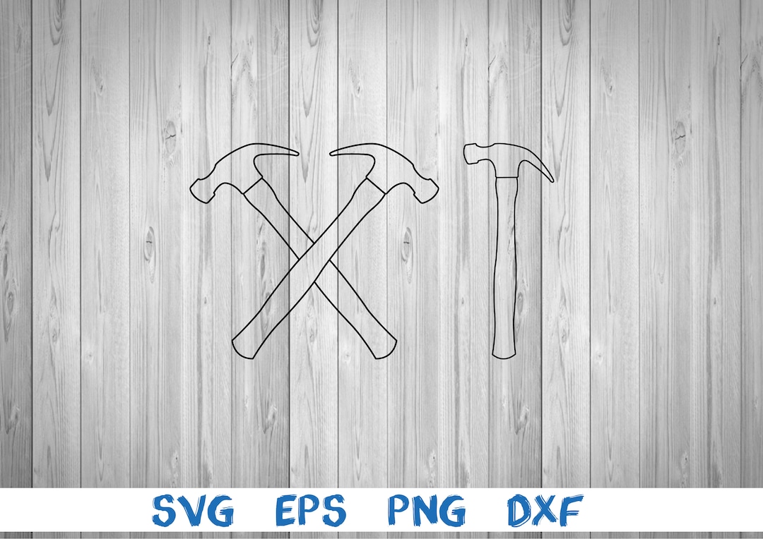 Hammer, Crossed Hammers, Outline, Picture, Svg, Png, Eps, Dxf, Digital ...