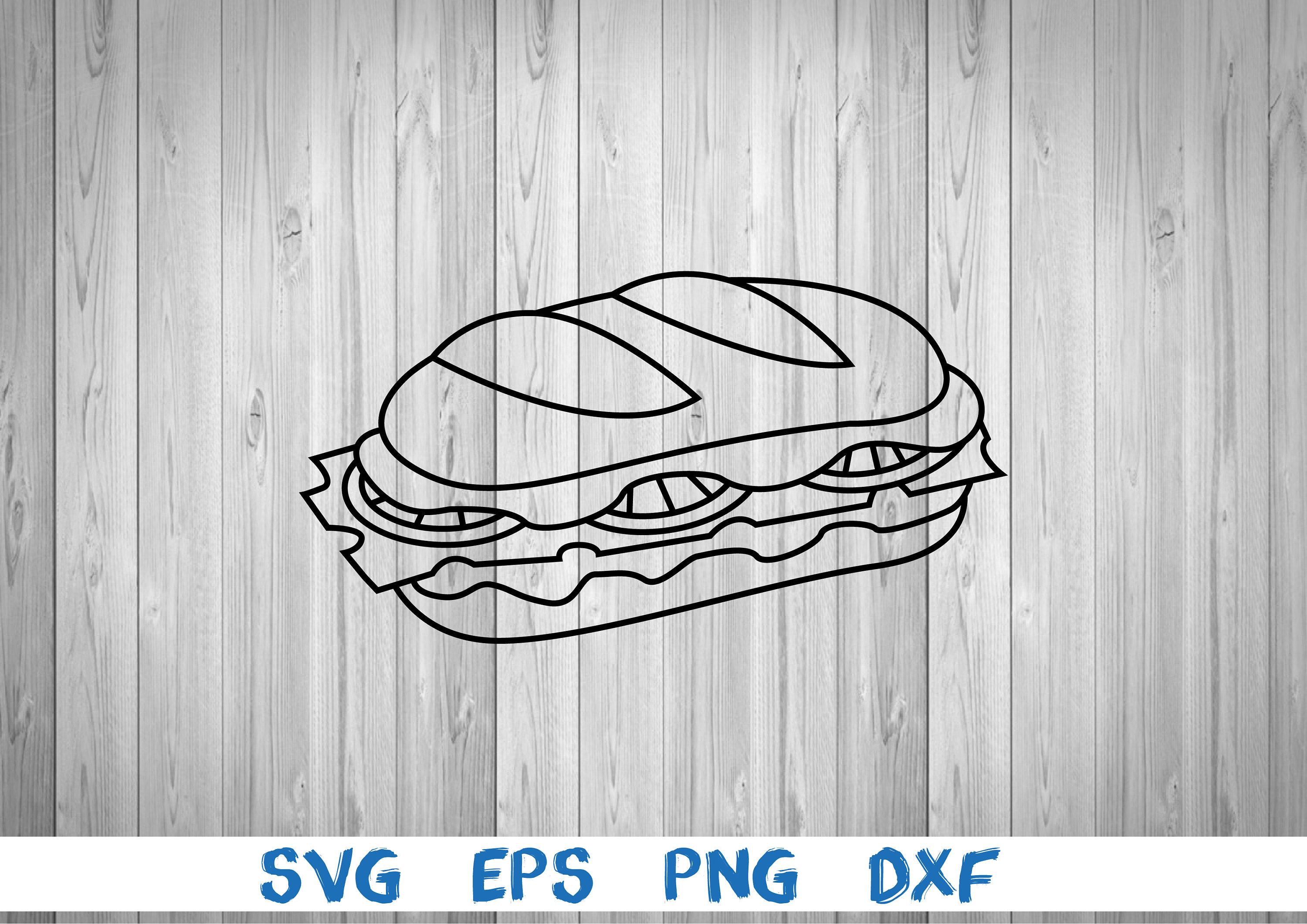 Sandwich, Cheese, Submarine, Svg, Png, Eps, Dxf, Digital Download File ...