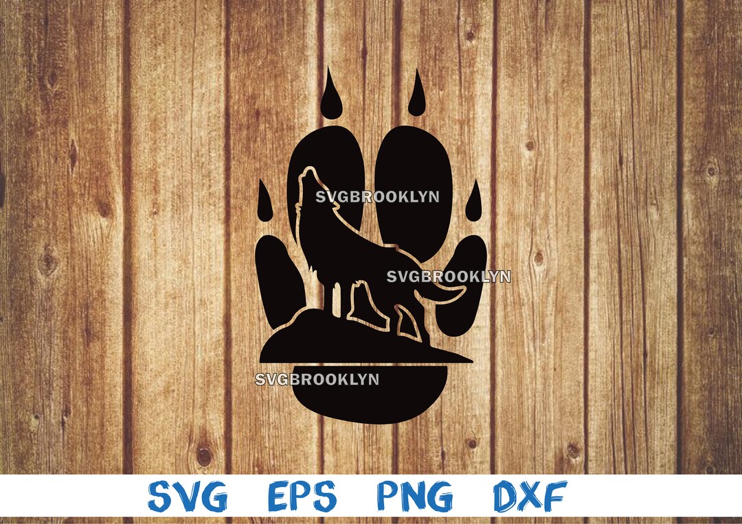 Wolf in Wolf Paw, Wolf, Howling Wolf, Wolf Paw, Svg, Png, Eps, Dxf ...
