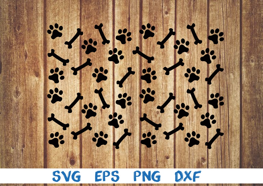 Dog Paws and Bones, Dog Paw, Bone, Svg, Png, Eps, Dxf, Digital File - Etsy