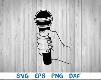 Hand Holding Microphone Svg - Etsy