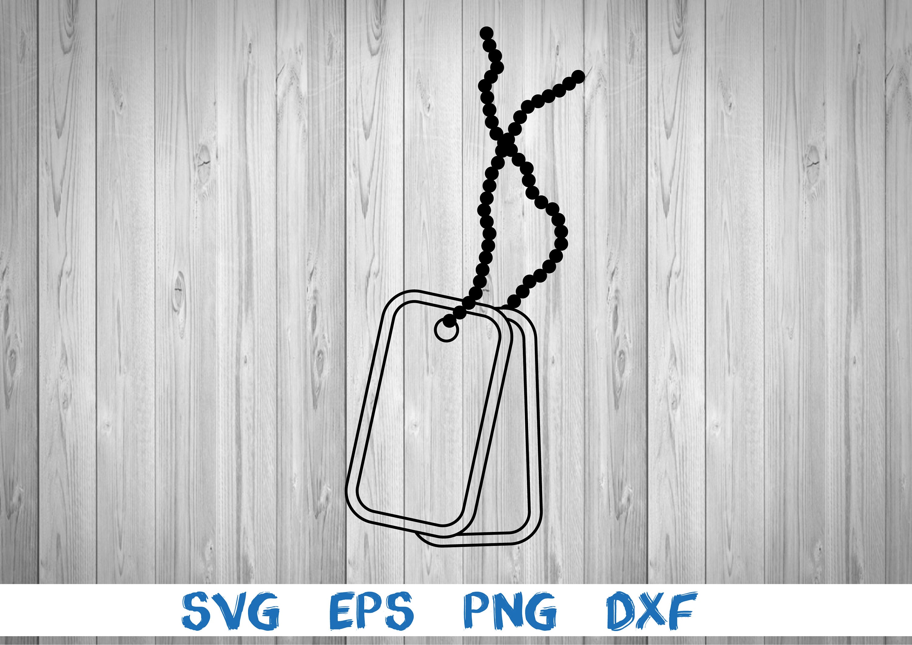 Military Dog Tags Outline